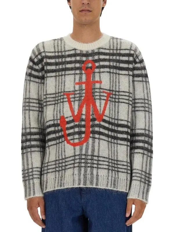 JW Anderson Plaid Logo Sweater - Multicolor