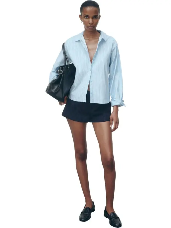 REFORMATION Orson Shirt - Blue