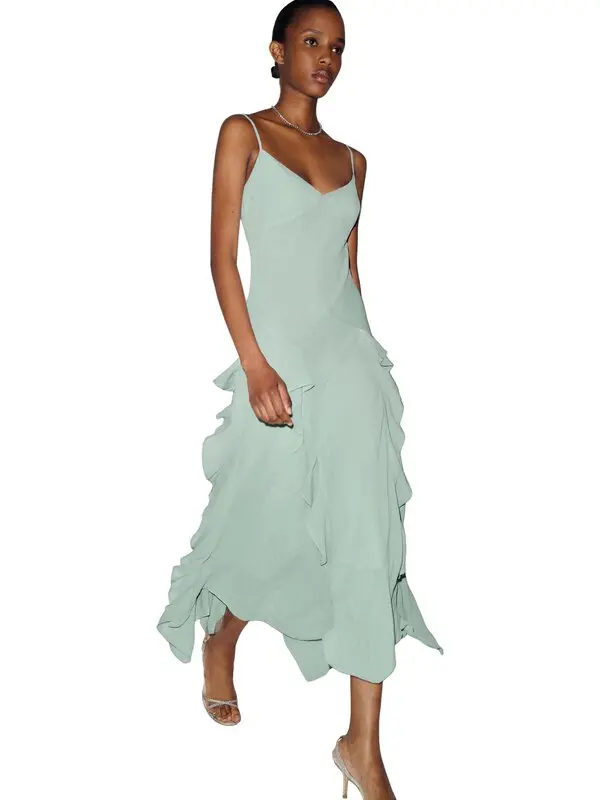 REFORMATION Allissa Midi Dress - Green