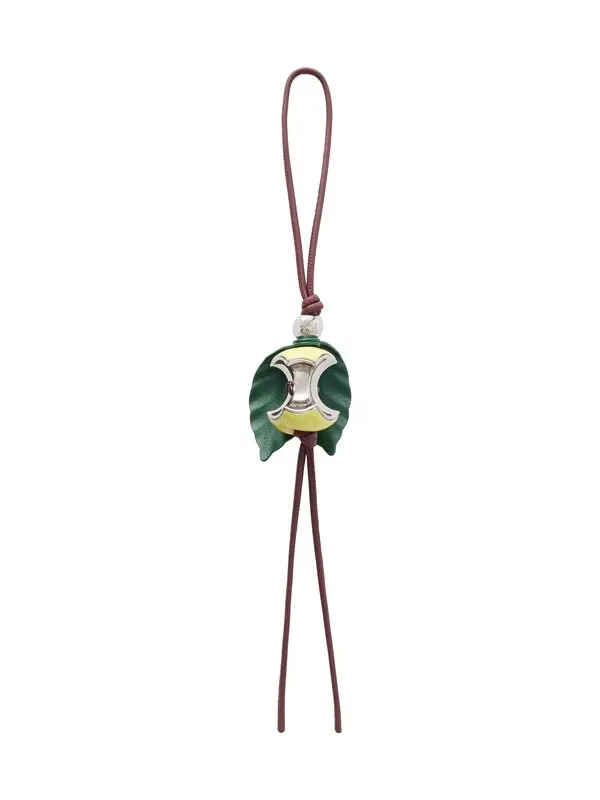 Loewe Apple Charm Leather And Silver-tone Bag Charm - Multi