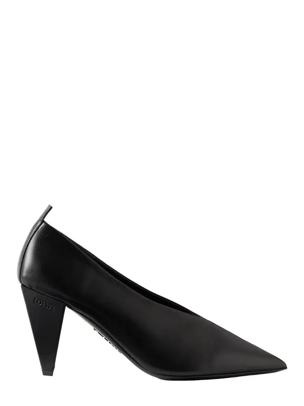 Loewe Origami Cubic 85 Leather Pumps - Black