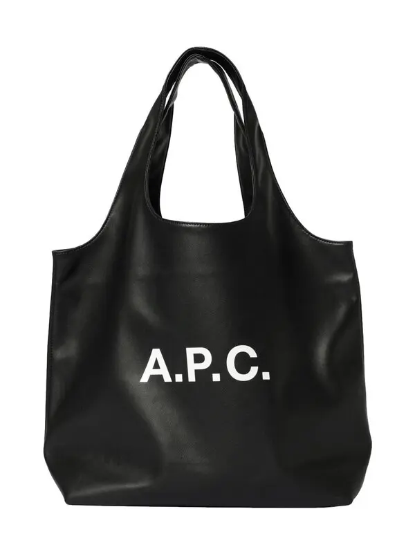 A.p.c. Recycled Synthetic Leather Shoulder Bag - Black