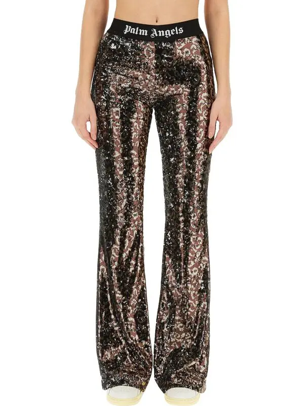 Palm Angels Sequin Flare Fit Pants - Multicolor