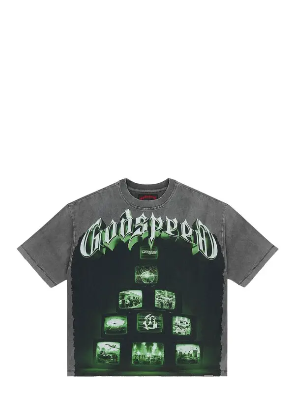 GODSPEED Graphic Print T-shirt - Grey