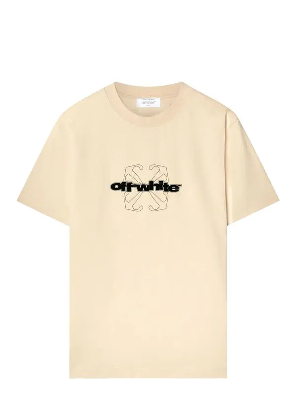 Off-White Flock Arrow Slim Tee - Tan