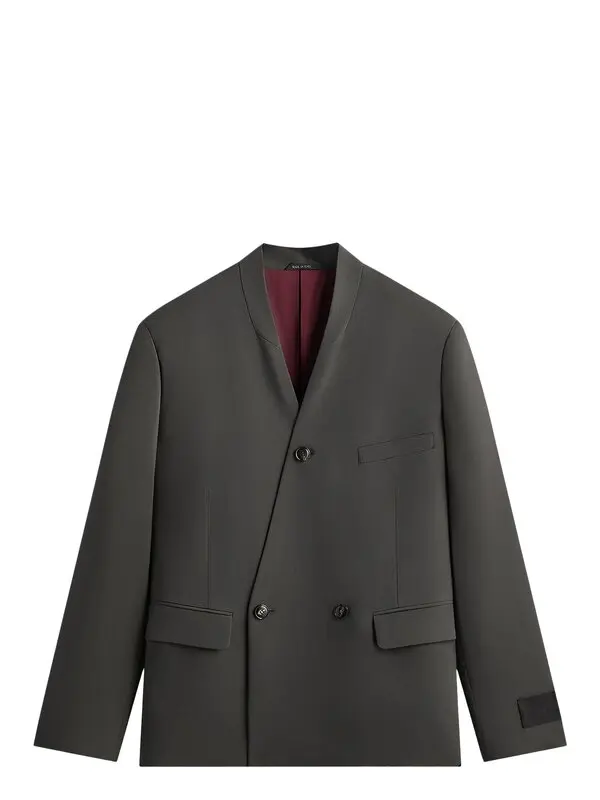 Kith Giorgio Armani Milano Crepe Collarless Jacket - Grey