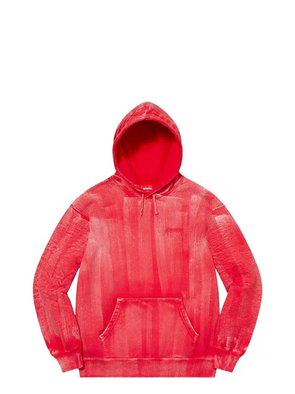 Supreme Brush Stroke Hooded Sweatshirt - Red