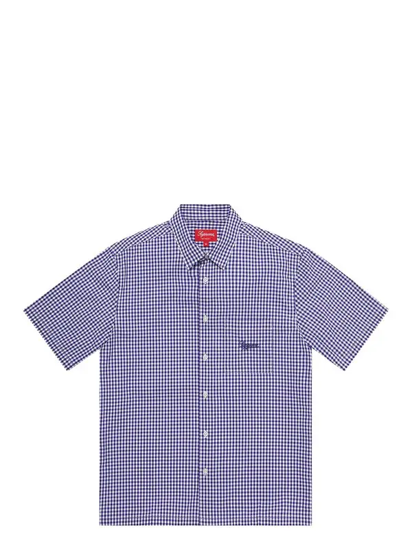 Supreme Gingham Short Sleeve Shirt - Blue