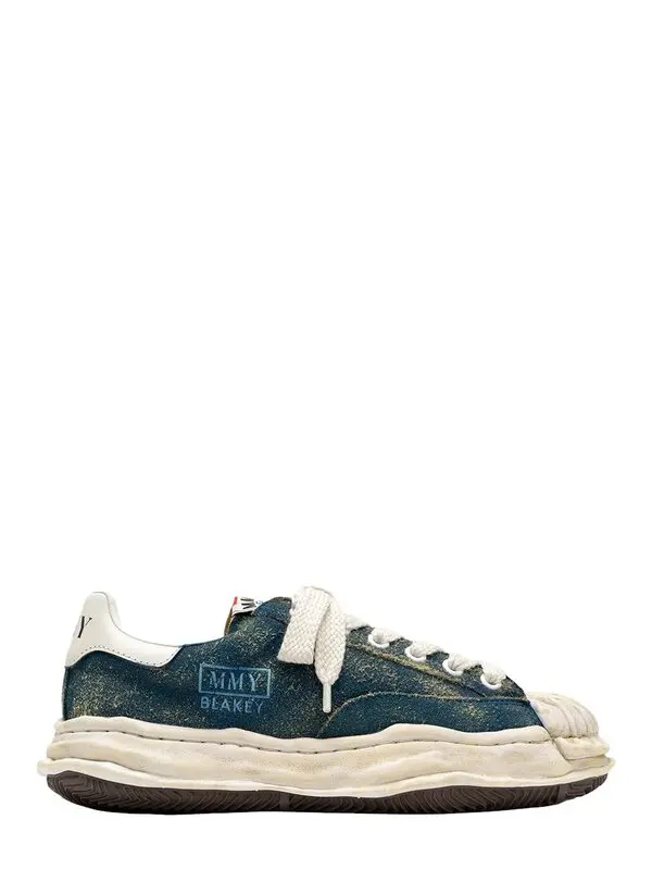 Mihara Yasuhiro Blakey Og Sole Vintage Suede Low Top Sneakers - Blue