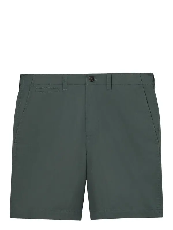 Burberry Cotton Chino Shorts With Embroidered Detail - Blue