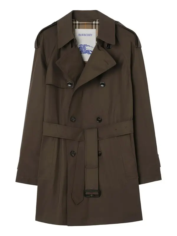 Burberry Cotton Gabardine Leadenham Trench Coat - Brown