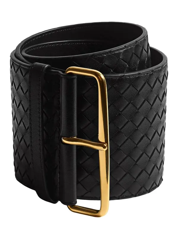 Bottega Veneta Nappa Leather Sumo Belt - Black