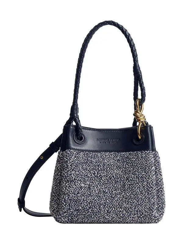 Bottega Veneta Raffia Parachute Shoulder Bag - White