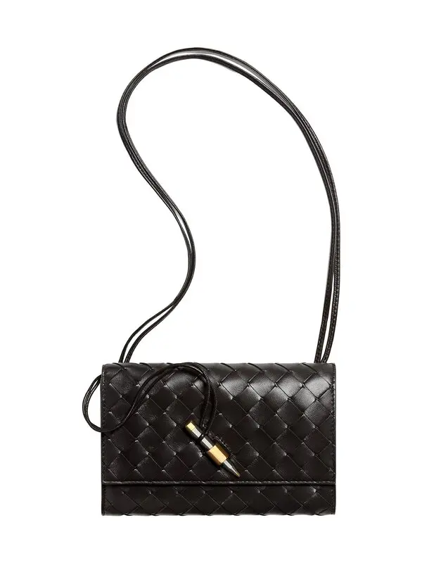 Bottega Veneta Nappa Leather Andiamo Pouch With Pencil Toggle - Brown