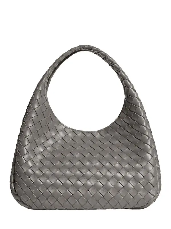 Bottega Veneta Campana Shoulder Bag - Grey