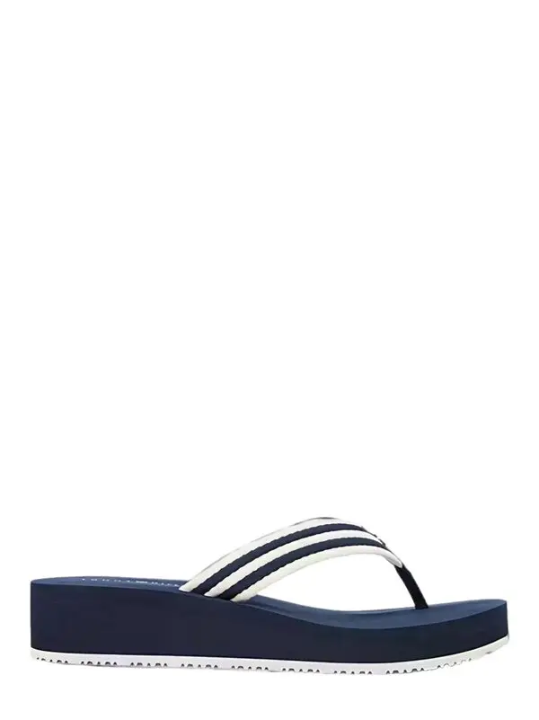 Tommy Hilfiger Striped Platform Flip-flops - Blue
