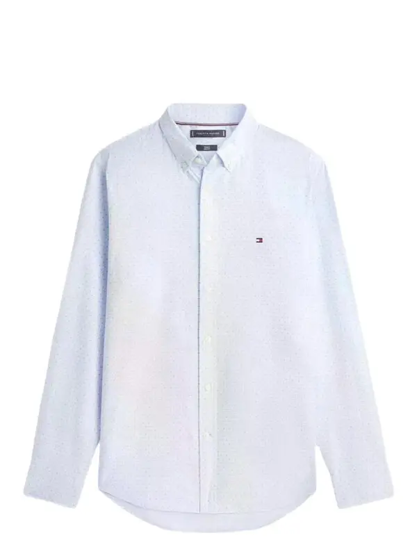 Tommy Hilfiger Poplin Mini-print Shirt - Blue