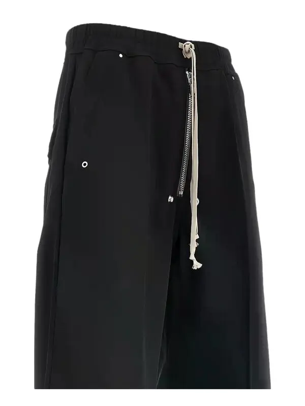 Rick Owens Drawstring-fastening Wide-leg Trousers - Black