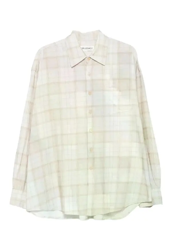 Our Legacy Borrowed Check-print Shirt - Neutrals