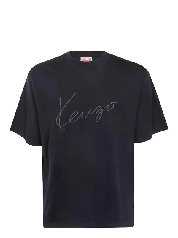 Kenzo Logo-embroidered T-shirt - Blue