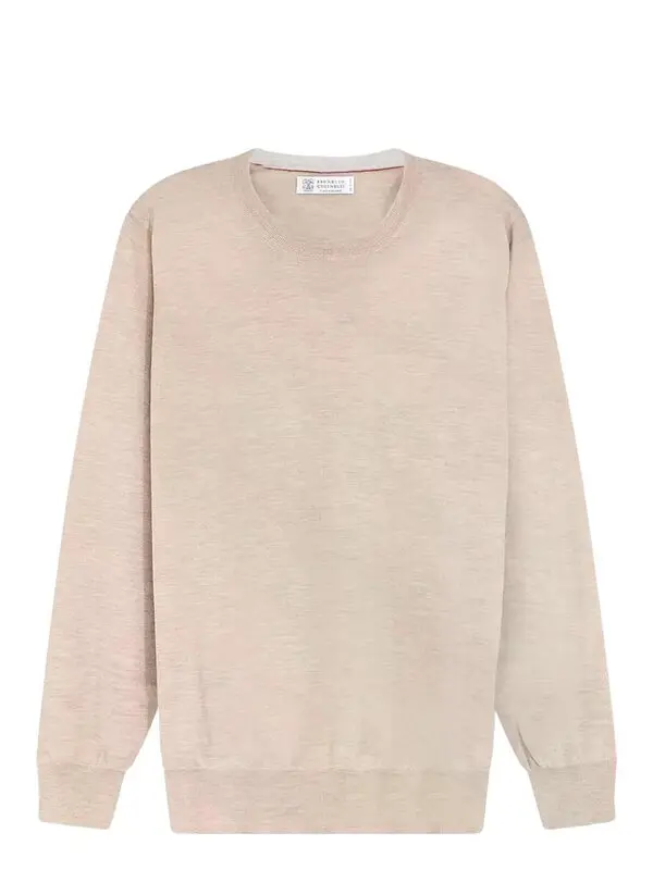 Brunello Cucinelli Crew Neck Cashmere Sweater - Neutrals