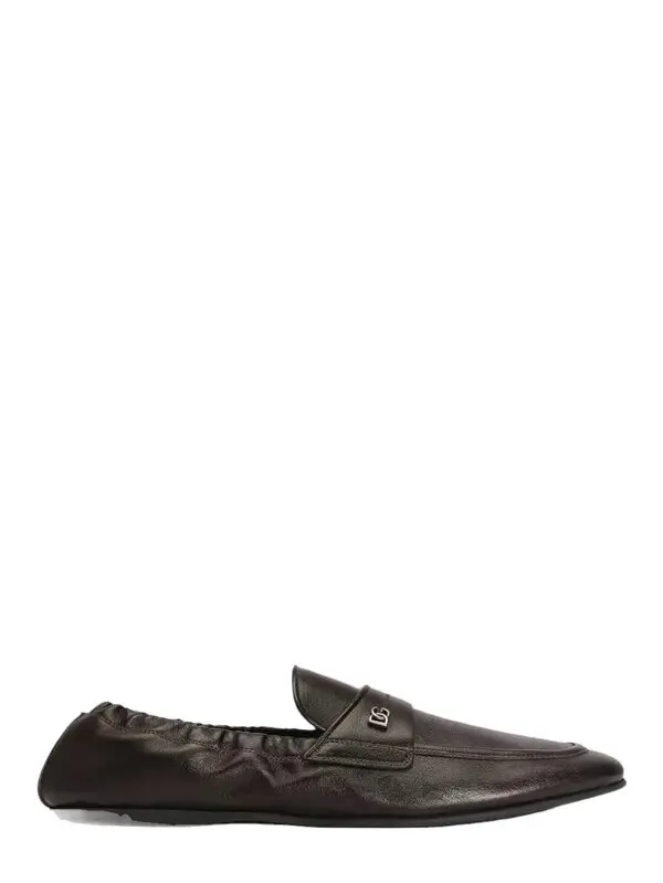 Dolce & Gabbana Calfskin Slipper - Brown
