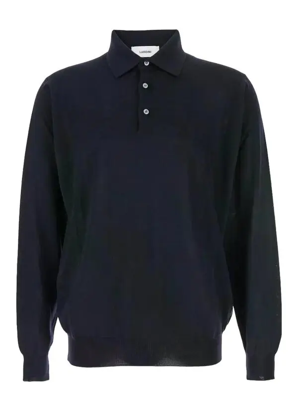 LARDINI Long-sleeve Polo Shirt - Blue