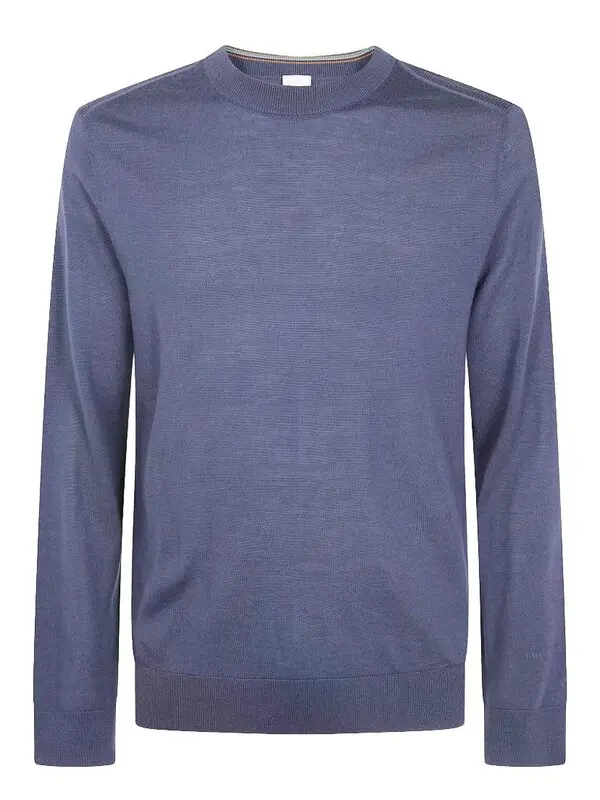 Paul Smith Knitted Crew Neck Sweater - Blue