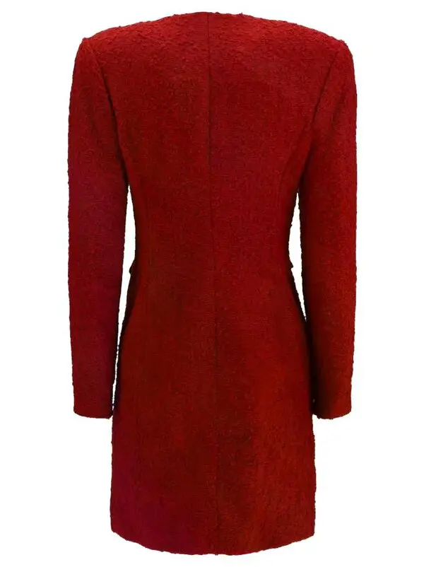 Magda Butrym Bouclé Button-up Mini Dress - Red