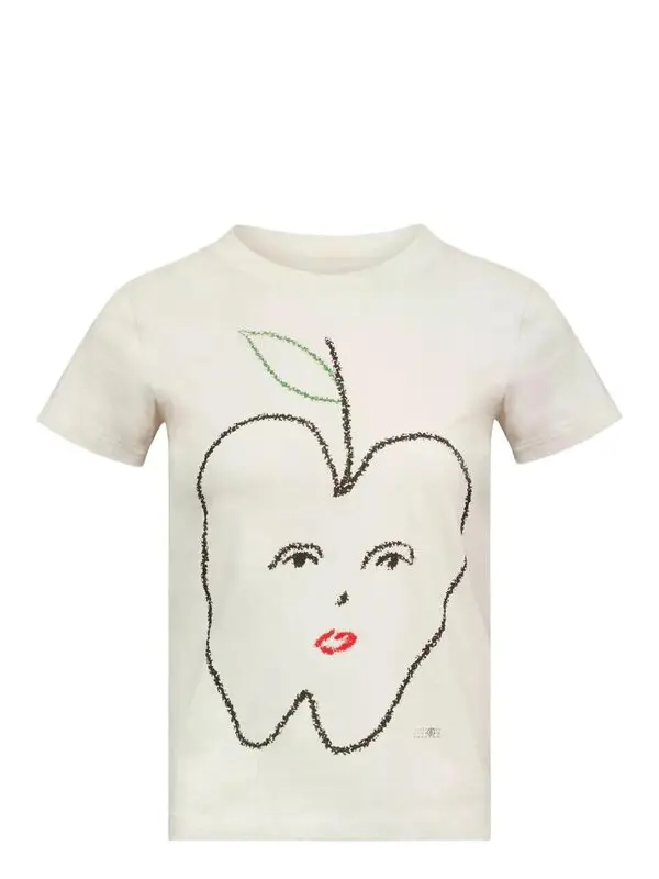 MAISON MARGIELA Printed Apple T-shirt - Neutrals