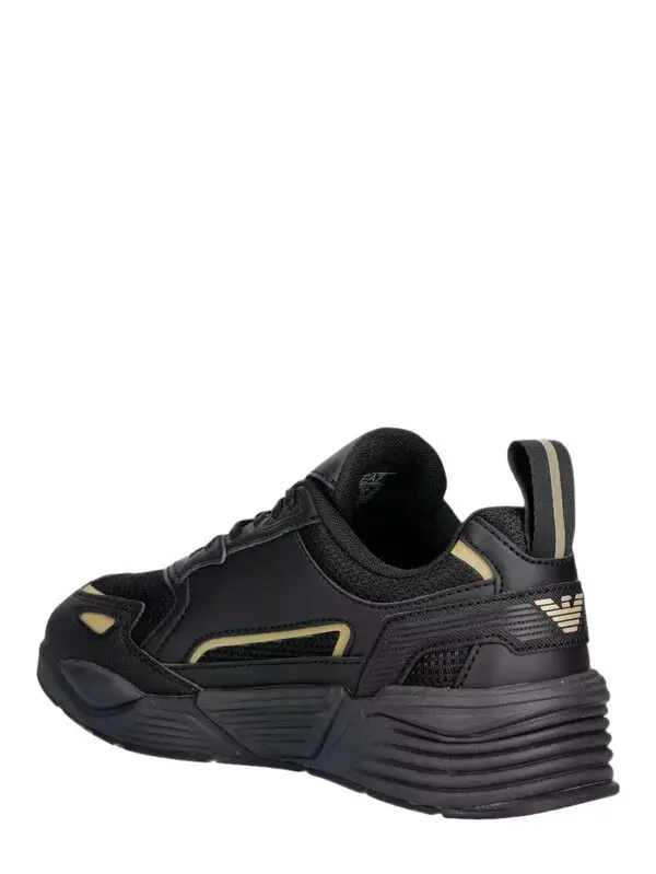 EA7 Logo-print Panelled Sneakers - Black