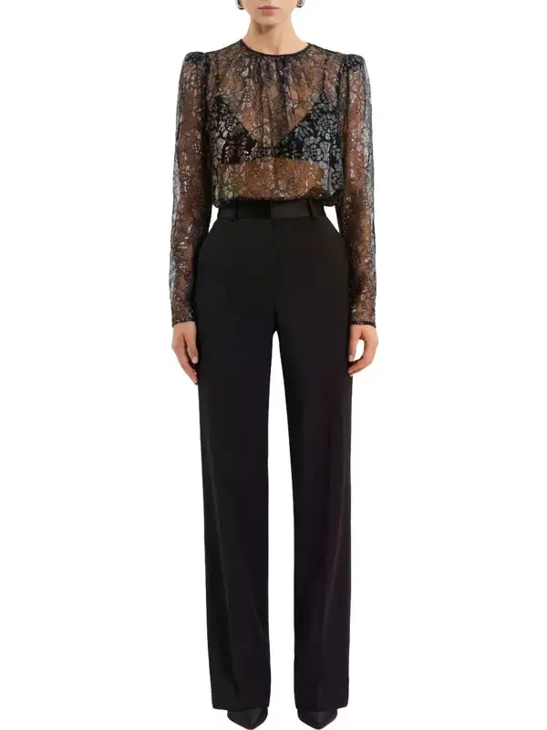 Rebecca Vallance Francaise Lace Top - Black