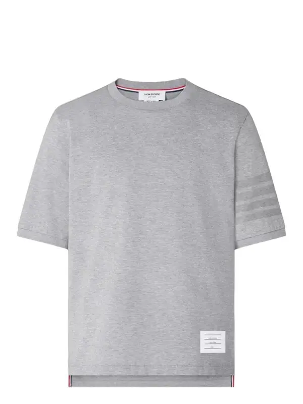 Thom Browne 4-bar Ottoman T-shirt - Grey