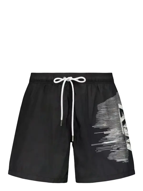 PLEIN SPORT Logo Print Swim Shorts - Black