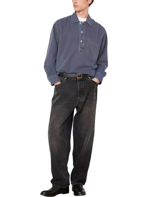 Officine Générale Jordy Button-down Chest-pocket Shirt - Blue