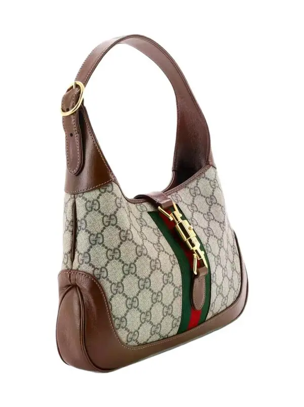 Gucci Jackie 1961 Gg Coated Canvas Small Hobo Bag - Brown