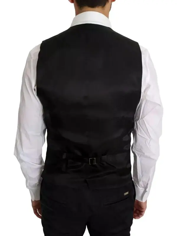 Dolce & Gabbana Wool V-neck Waistcoat - Black