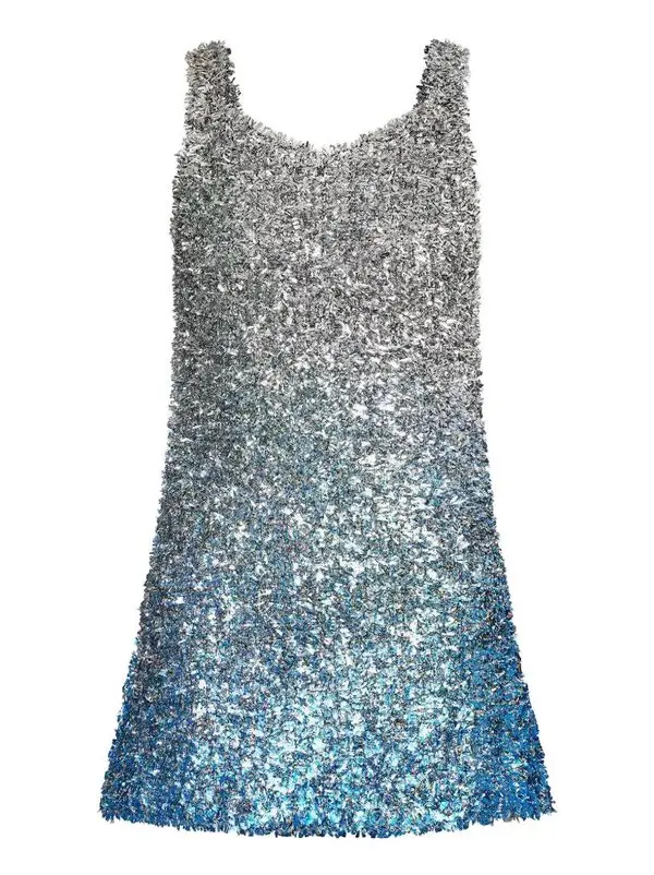 MAISON MARGIELA Tinsel-yarn Knit Tank Top - Silver