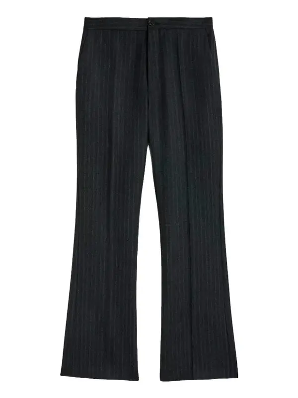 JIL SANDER Pinstripe Wool Trousers - Blue