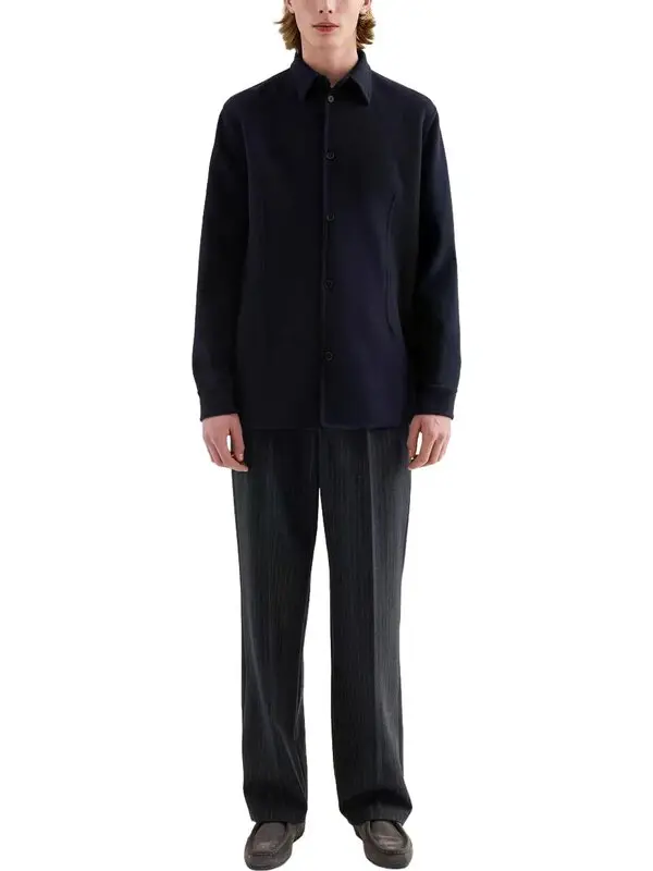 JIL SANDER Double-wool Overshirt - Blue