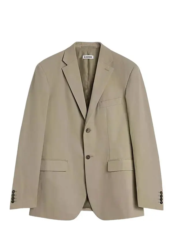 JIL SANDER Single-breasted Cotton Blazer - Neutrals