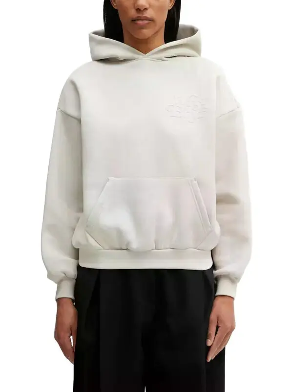 WRSTBHVR Logo Detail Hoodie - Neutrals