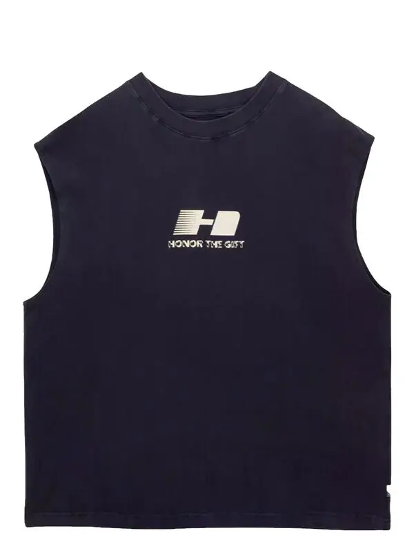 HONOR THE GIFT The Frequency Graphic-print Tank Top - Blue