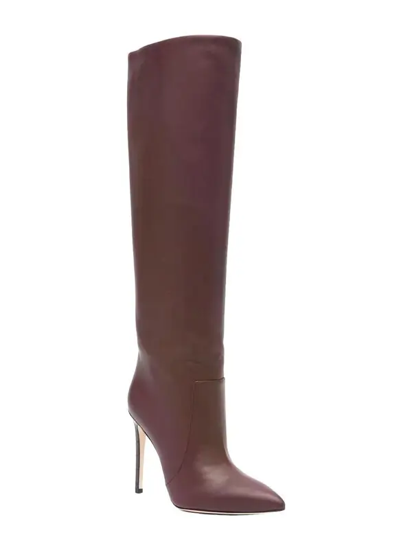 Paris Texas Stiletto 115mm Leather Boots - Red