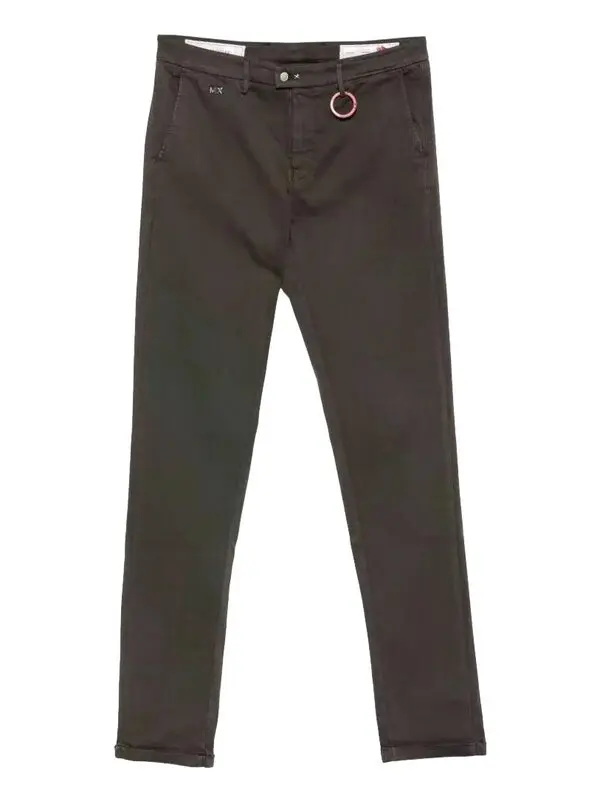 TRAMAROSSA Logo Patch Straight-leg Trousers - Brown