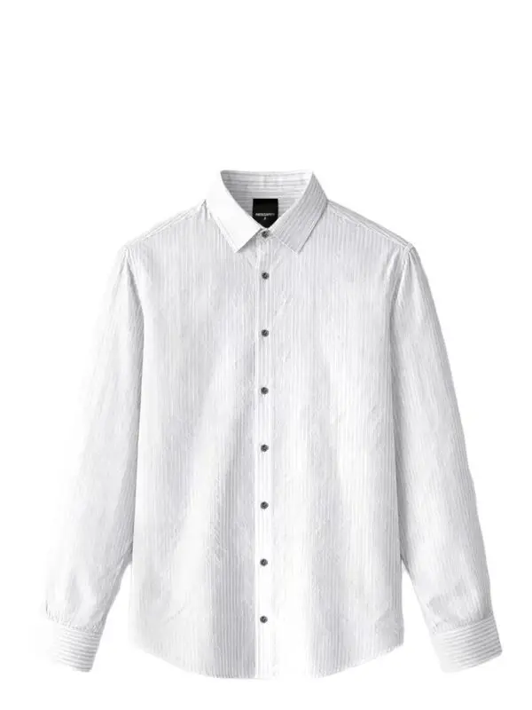 Patrizia Pepe Pinstripe-print Textured Shirt - White