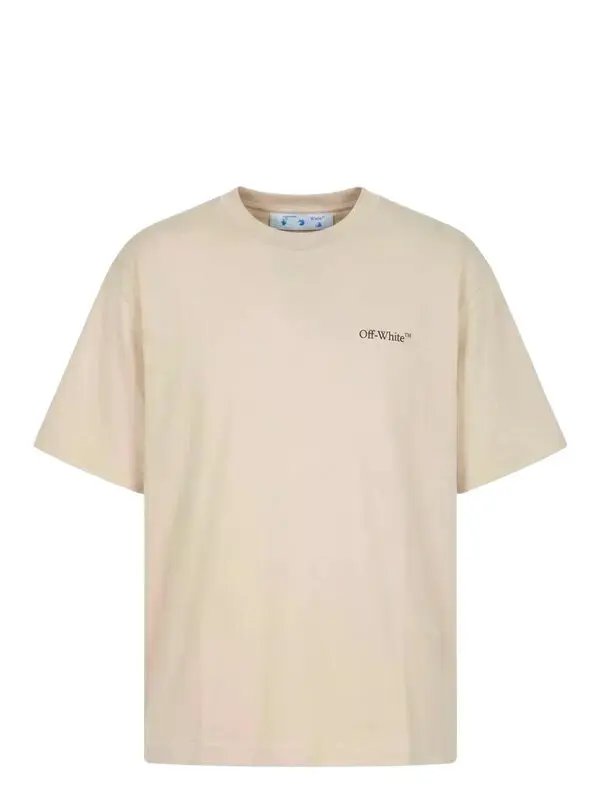 Off-White Logo-print Cotton T-shirt - Neutrals