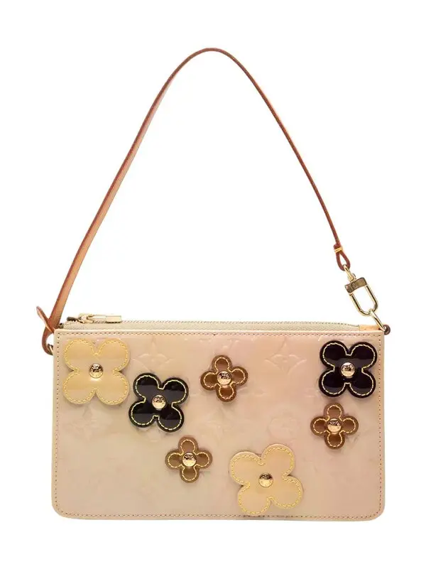 LOUIS VUITTON 2002 Monogram Vernis Fleurs Lexington Pochette Shoulder Bag - Neutrals