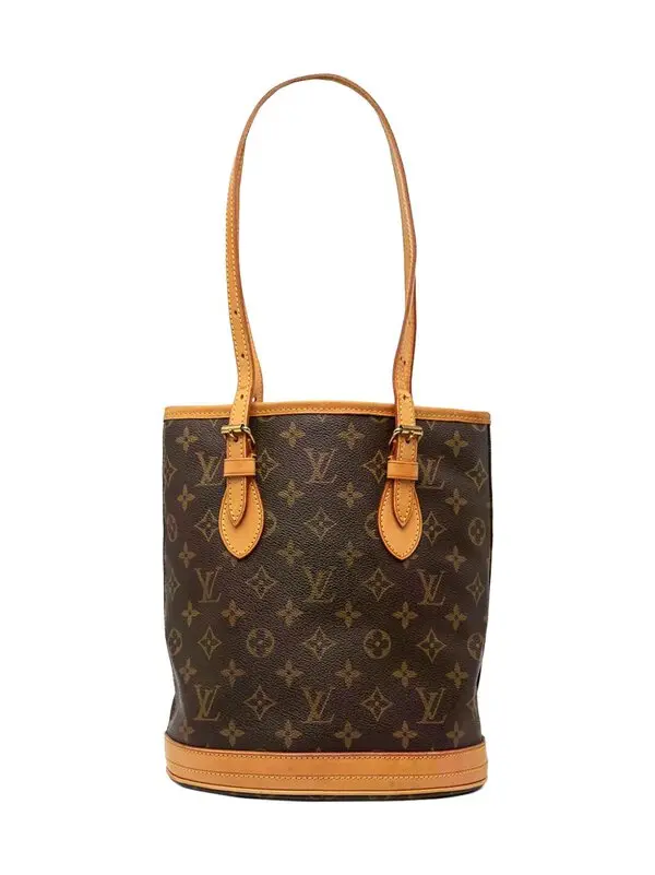 LOUIS VUITTON Monogram Petit Bucket Bag - Brown