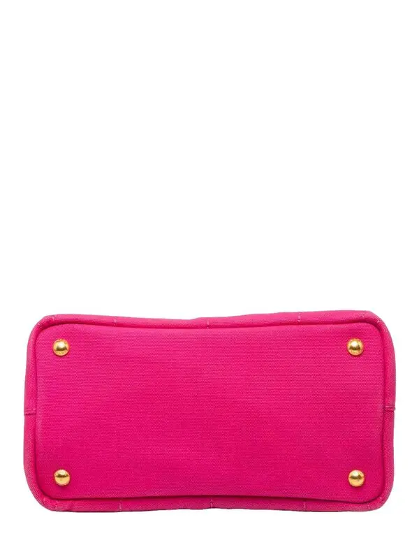 Prada Canvas Canapa Logo Satchel - Pink